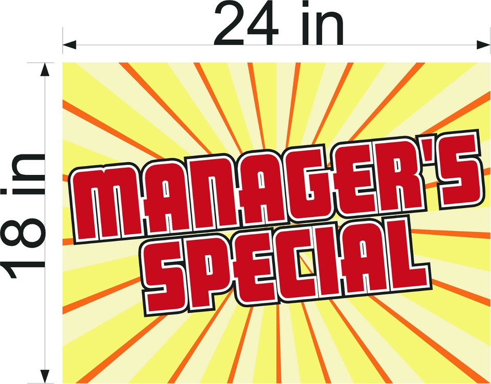MANAGER'S SPECIAL VINYL DECAL | eBay