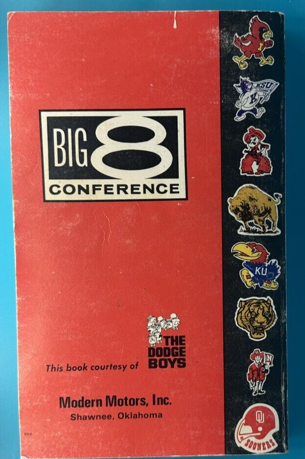 Big 8 Eight Conference OU Nebraska OSU Kansas Iowa CO MO Yearbook 1973 ...