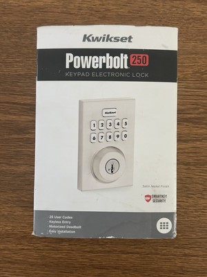 Kwikset Powerbolt 250 Keypad Electronic Lock Satin Nickel Finish | eBay