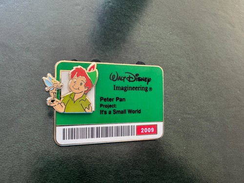 Disney Pin WDI ID Badge Series 2009 Peter Pan It's a Small World LE 300 ...