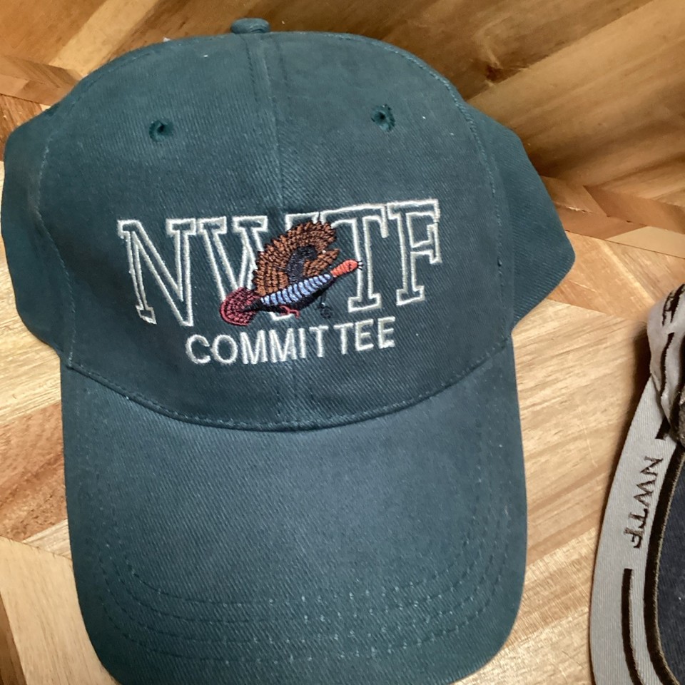 Team NWTF Committee Green Camouflage Turkey Hat Adjustable Cap lot of 2 ...