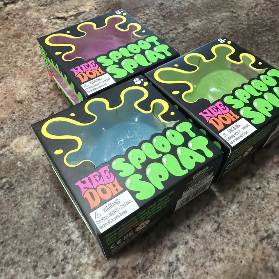 NeeDoh Sploot Splat Combo! ALL THREE COLORS! Blue, Green And Purple ...