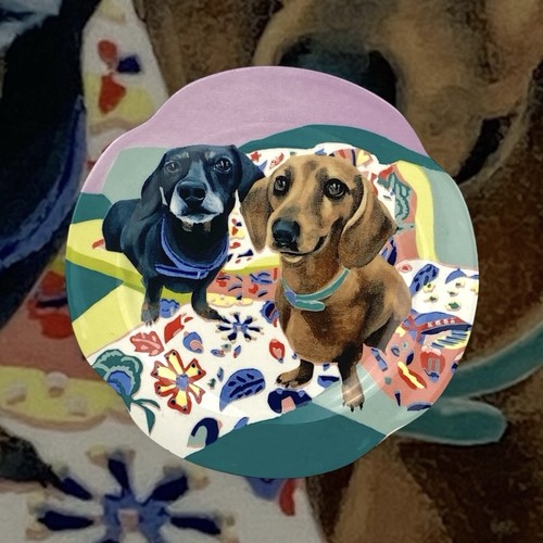 Anthropologie Jay McClellan Studio Cricket Cinnamon Conspire Dachshund ...