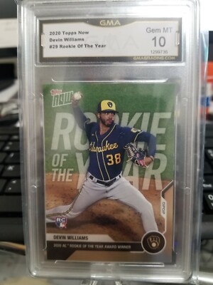 2020 Topps Now Devin Williams ROY #OS-29 GMA 10 NR MT -3 YANKEES! | eBay