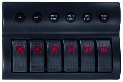 Panel de Control 6-fach 12 Voltios Con LED Inndikator Accesorios de ...