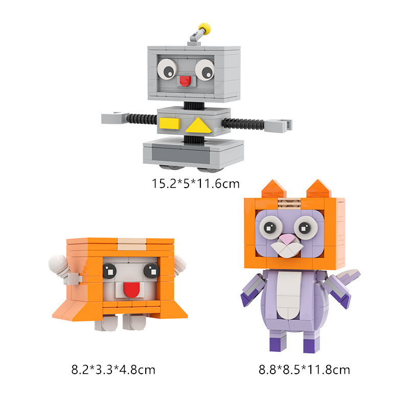 311PCS Lankybox BOXY FOXY ROBOT Building Blocks Set Cartoon Game Figure ...