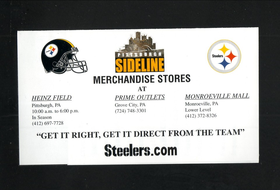 Pittsburgh Steelers--2005 Pocket Schedule--Pittsburgh Sideline | eBay