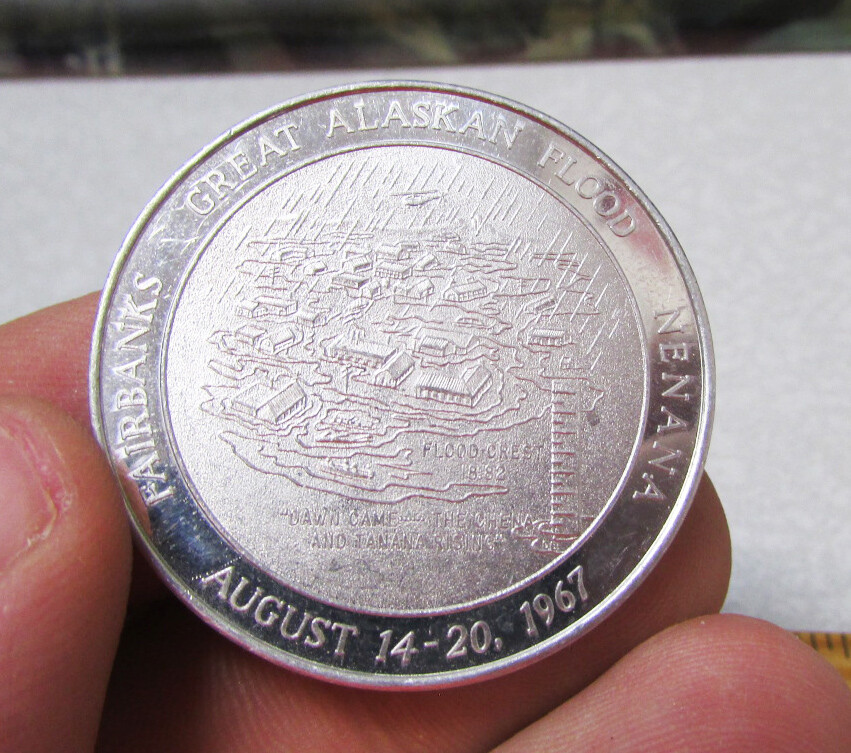 Fairbanks Alaska 1967 Great Flood disaster Aid token coin, beautiful ...