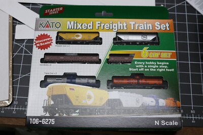Kato 106-6275 Mixed Freight Train Set Tank Car Hopper Gondola Model ...