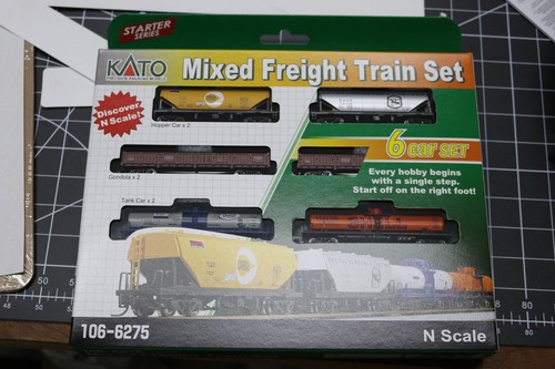 Kato 106-6275 Mixed Freight Train Set Tank Car Hopper Gondola Model ...