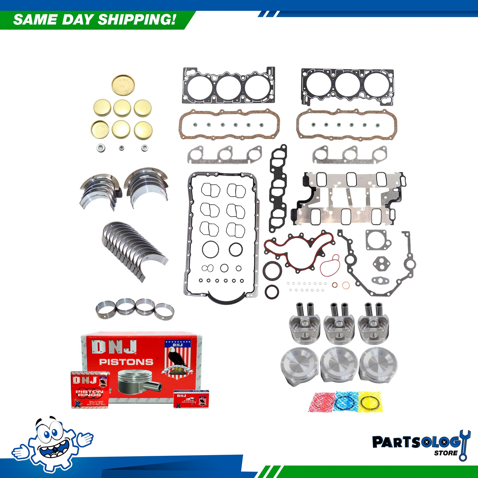 DNJ EK424 Engine Rebuild Kit For 97-00 Ford Mazda Aerostar B4000 4.0L ...