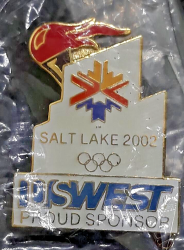 Vintage 2002 Salt Lake Olympics Torch US WEST Lapel Pin Collectible ...