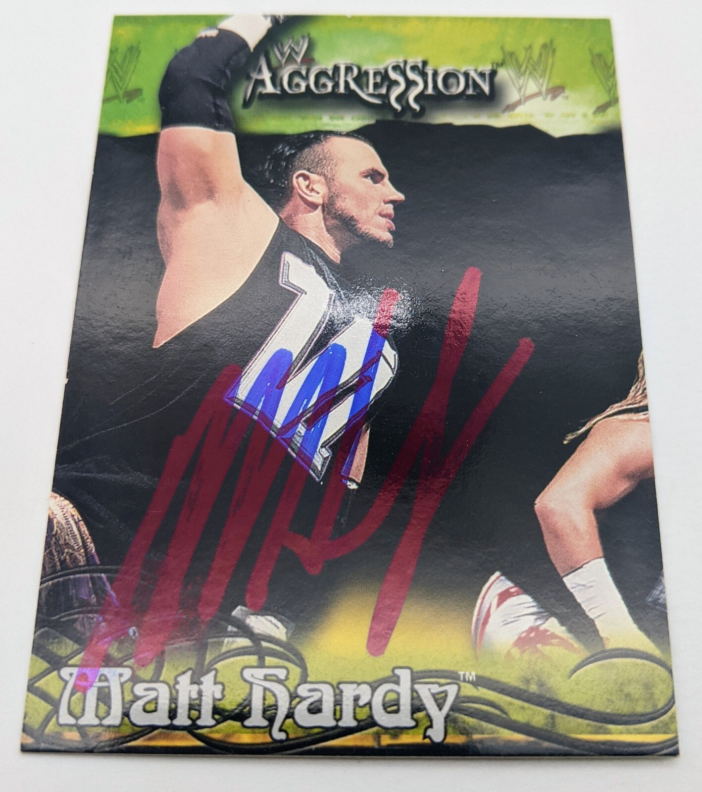 Matt Hardy Autograph Hand-Signed WWE Aggression Trading Card WWF Fleer ...