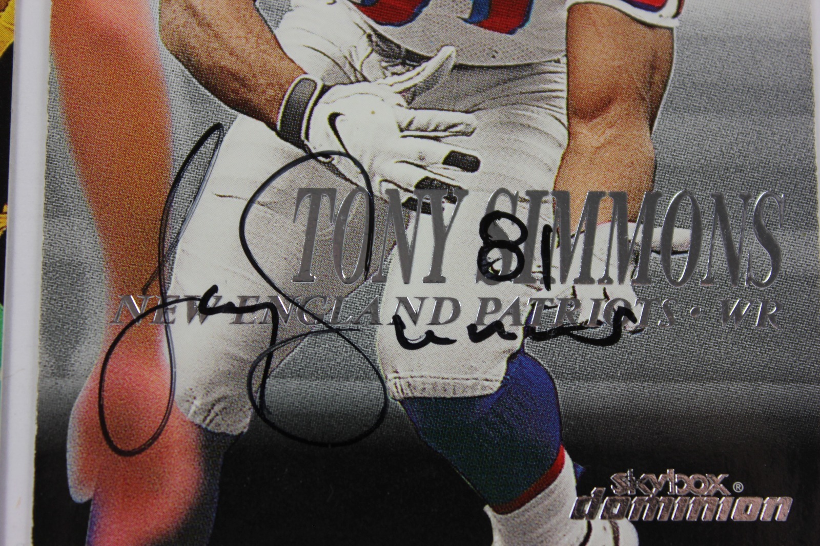 Lot 2 Signed Autographed Tony Simmons NFL Football Cards New England ...