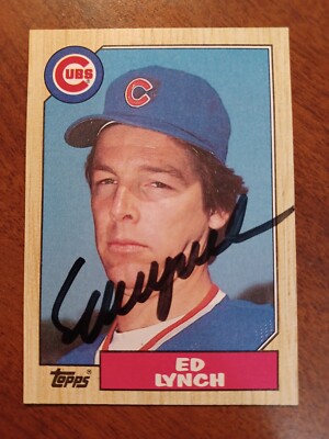 ED LYNCH 1987 Topps # 697 autographed signed baseball card CUBS 87 Auto ...