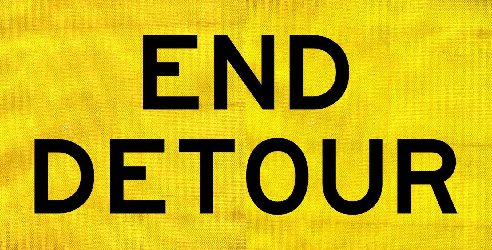 END DETOUR 1200x600mm ROAD SIGN TM2-V23 Corflute Class 1 Reflective ...