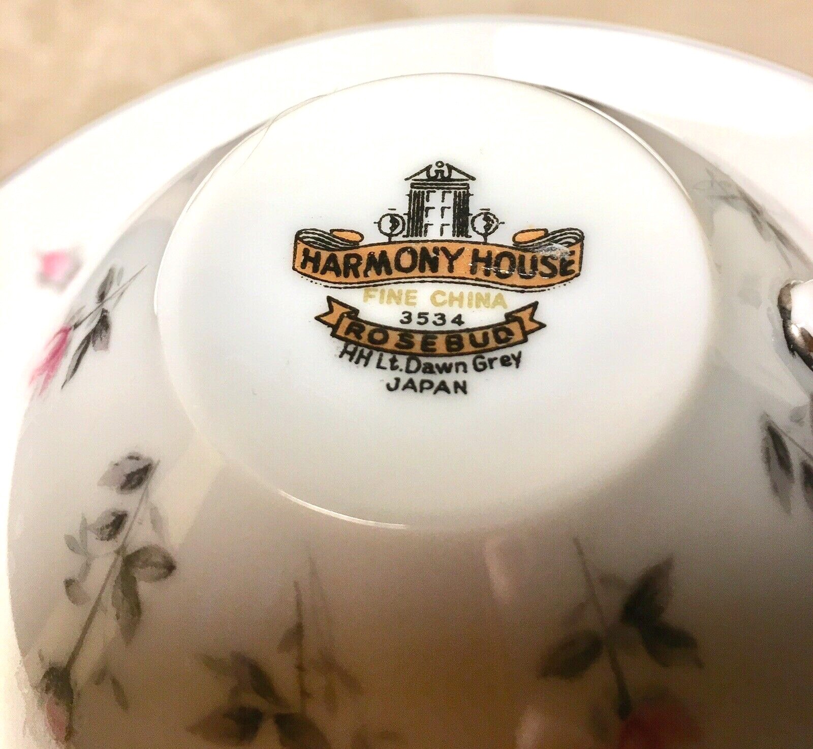 HARMONY HOUSE Rosebud Pattern Fine China Cup & Saucer | eBay