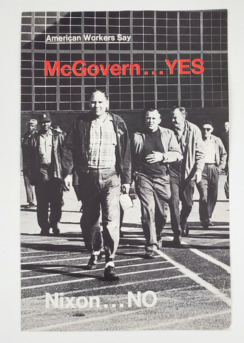 1972 McGovern Shriver Presidental Election Democratic Candidate Vtg ...