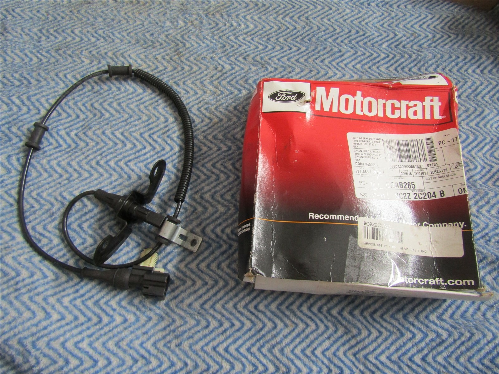 NEW 2008 2009 2010 FORD ECONOLINE FRONT ANTILOCK BRAKE SPEED SENSOR ...