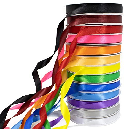 Satin Pink Ribbon - 2 inches x 50 Yards Double Face Solid Color Ribbon ...