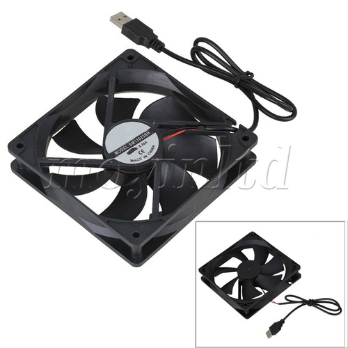 12025 USB Connector 5V 2400RPM Black Computer Case Cooling Fan ...