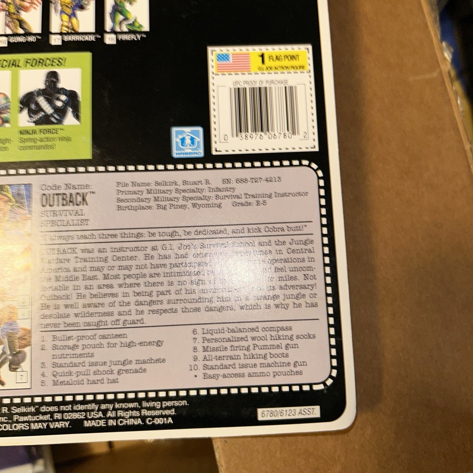 Vintage GI Joe Battle Corps Outback - Survival Specialist Action Figure ...