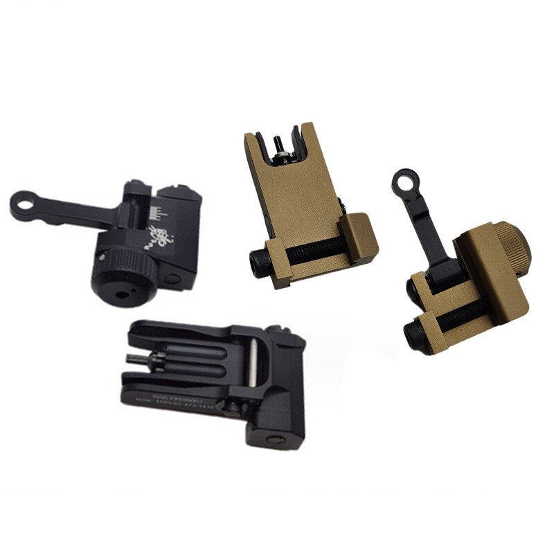 Metal Flip-Up Front Rear Sight Rail Machine CNC Aiming Folding KAC300 ...