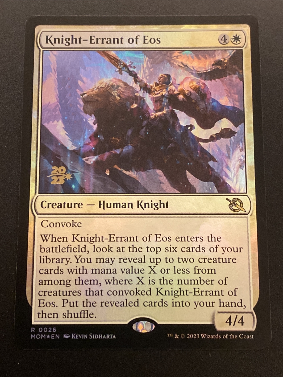 FOIL Knight-Errant of Eos 0026 Prerelease Promo MTG March of the ...