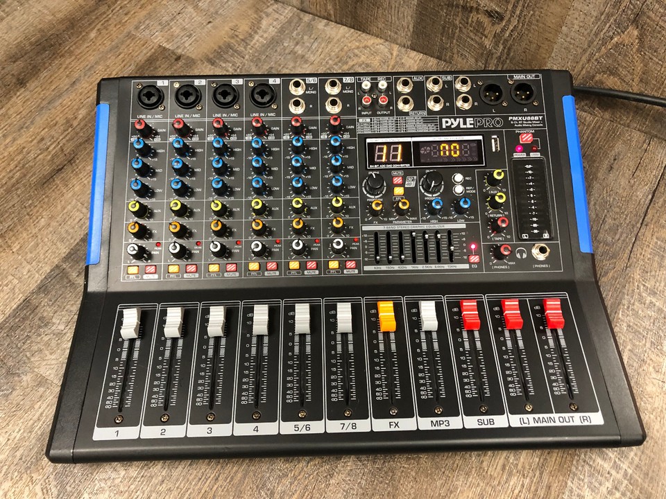 Pyle PRO PMXU88BT 8 Channel Studio Mixer w/ Power Cord NICE! Free ...