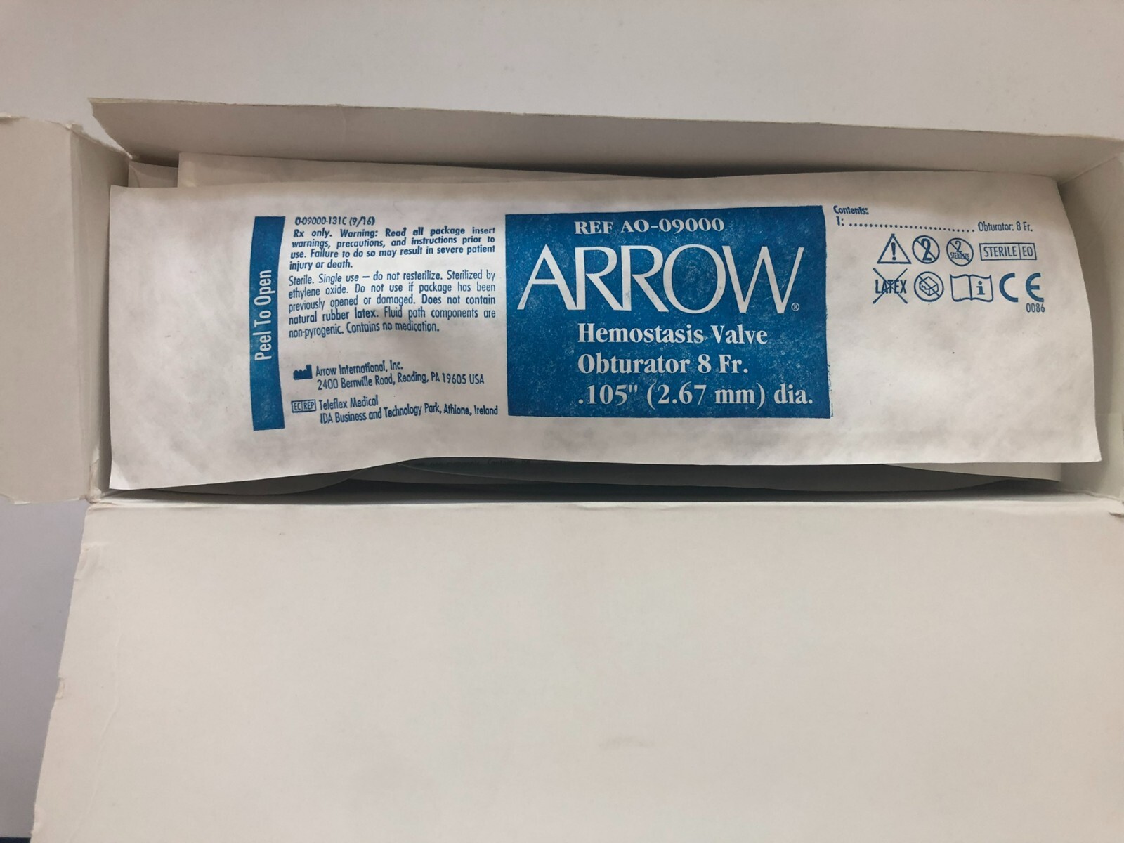 Arrow Hemostasis Valve Obturator 037336 AO-09000 | eBay
