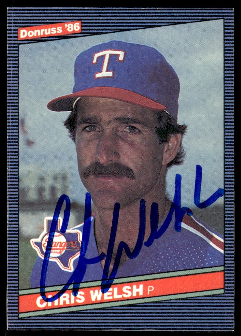 1986 Donruss Baseball Chris Welsh Auto Texas Rangers #464 Signed | eBay