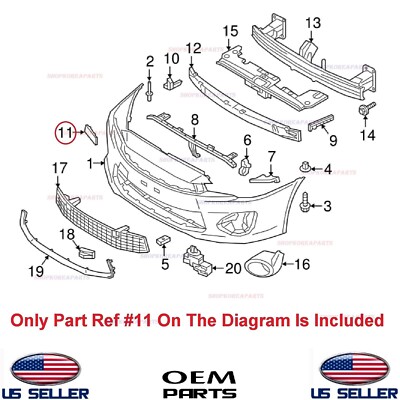 Genuine Front Bumper Tow Eye Hook Cap Cover GRAY OEM Mitsubishi Lancer ...