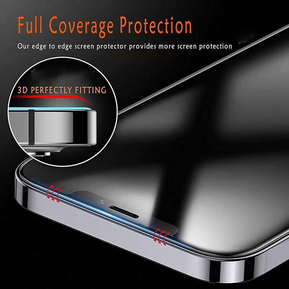 For iPhone Air 17 17E 16 15 14 13 12 11 Pro Max Tempered Glass Screen ...