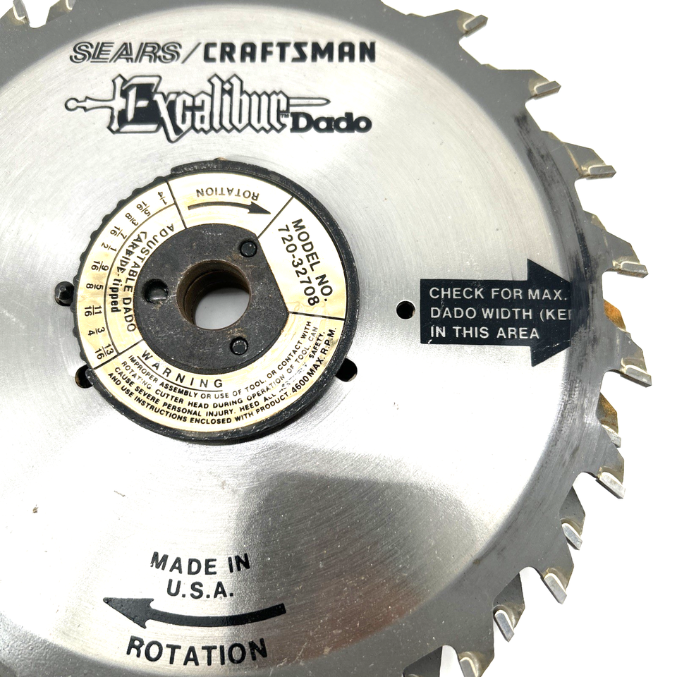 Sears Craftsman Excalibur Dado Blade Model 720-32708 | eBay