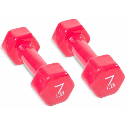 Red Barbell Vinyl-Coated Dumbbell, 7 lb, Pair (2PCS Barbells) | eBay