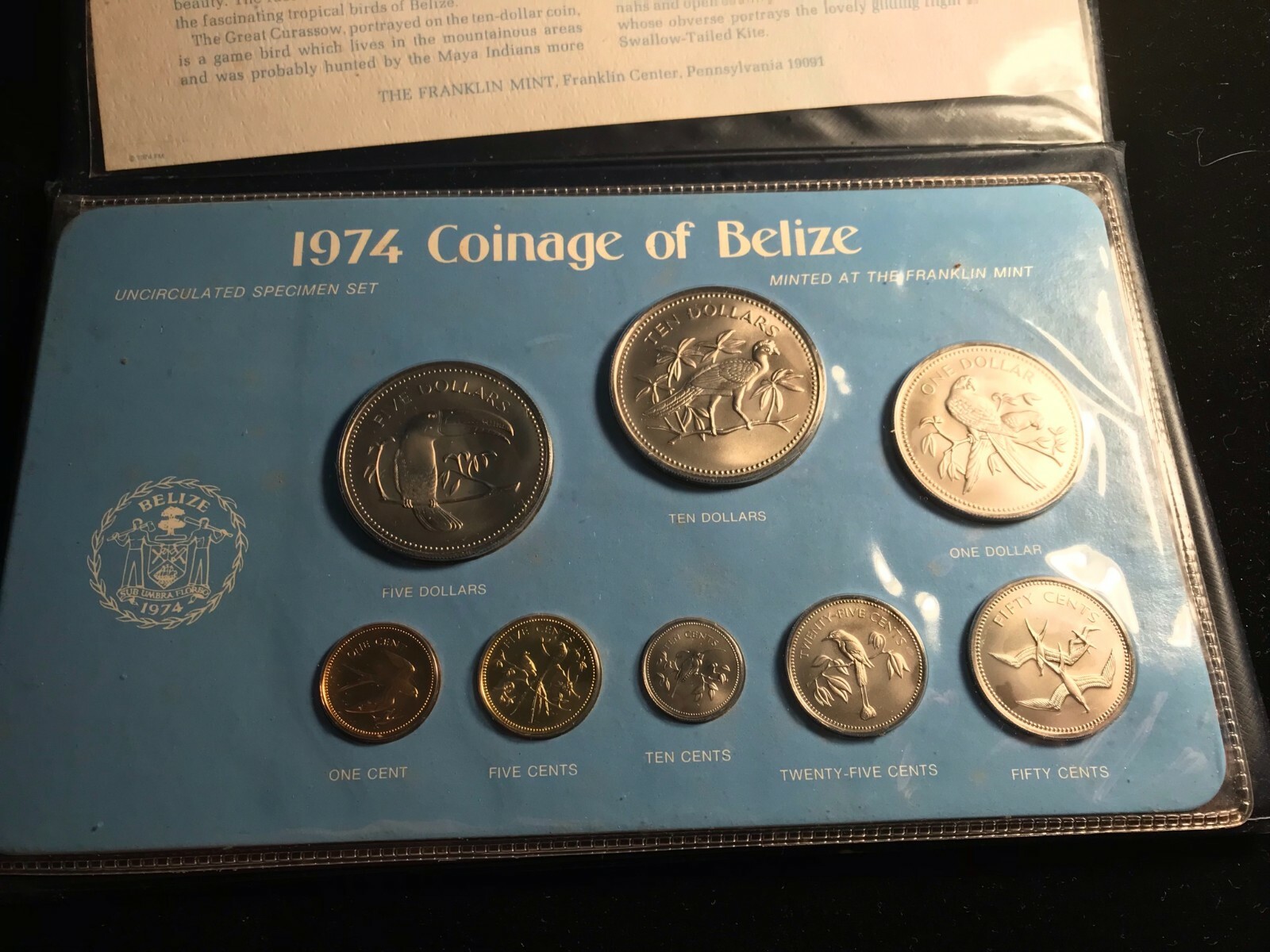 Belize 1974 Uncirculated Specimen Set 8 Coins Franklin Mint – Antique ...