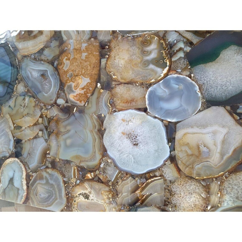 36"x24" Natural Agate Console Table, Wild Agate Customized Table, Agate ...