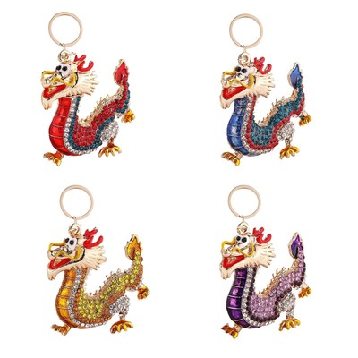 Bag Charm, Chinese Dragon Keychain Clothing Accessories Gift Rhinestone ...