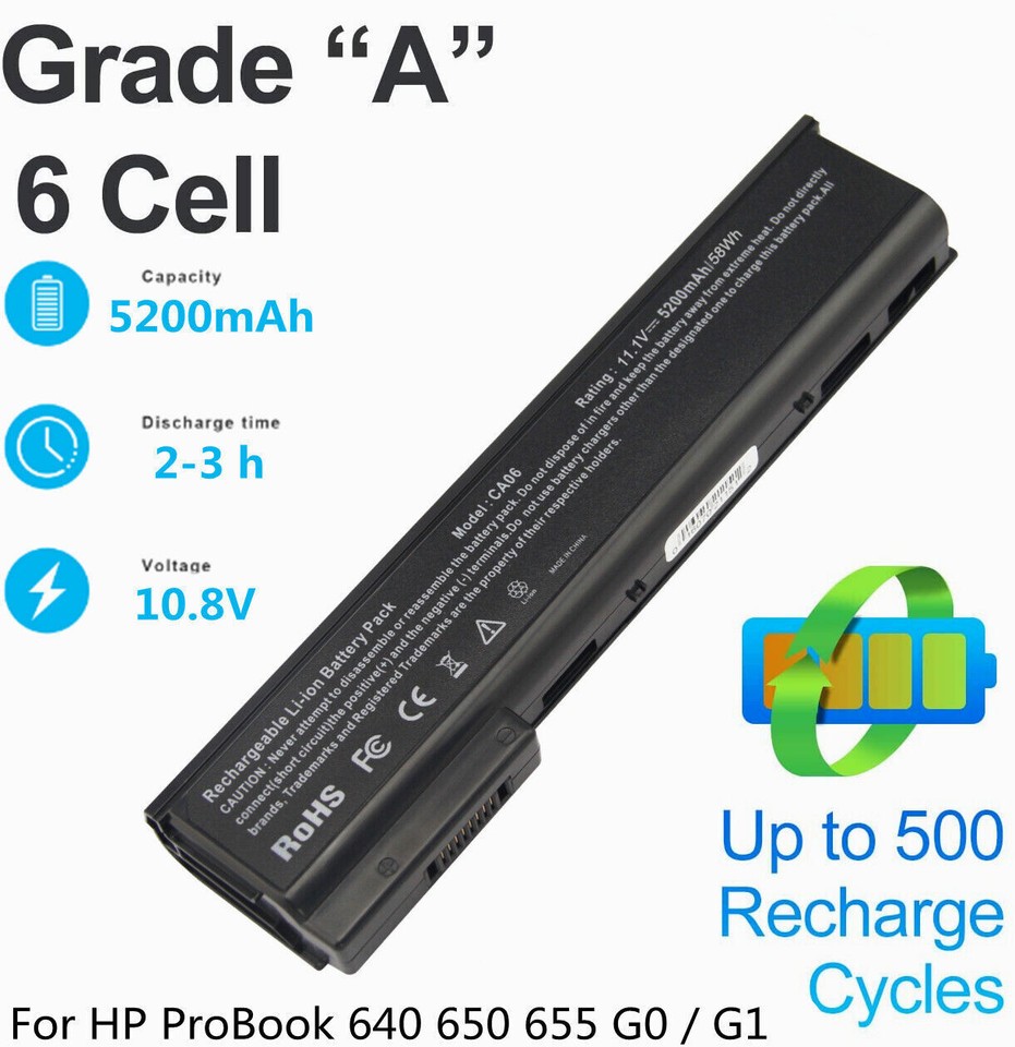 For HP CA06XL CA06 Notebook Battery For HP ProBook 640 645 650 655 G1 ...