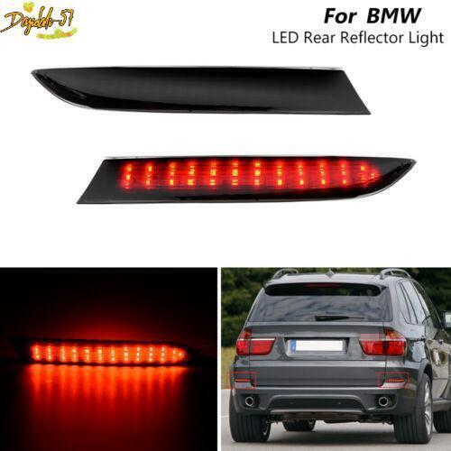 2PCS Smoked Rear Bumper LED Reflector Tail Brake Light For 11-13 BMW ...
