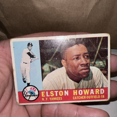 1960 Topps Baseball Card 65 Elston Howard New York Yankees Low Grade ...