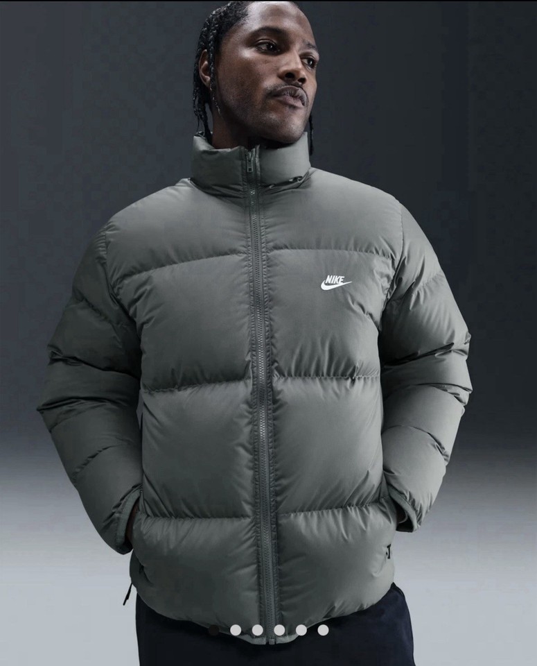 Nike Primaloft 🔥 Iron Grey Puffer Jacket Coat Sportswear Club FB7368 ...