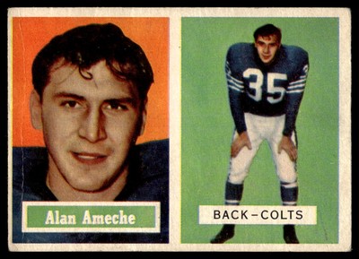 1957 Topps Ex Crease Alan Ameche Baltimore Colts #53 | eBay