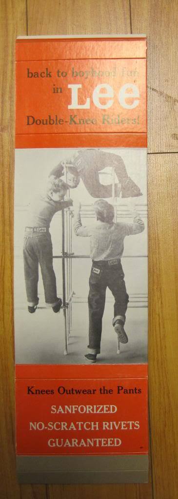 Vint LEE Double-knee Riders easel cardboard sign displa | eBay