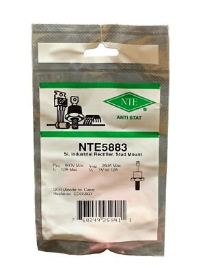 NTE5883 Si, Industrial Rectifier, Stud Mount DO4 (Cathode To Case ...