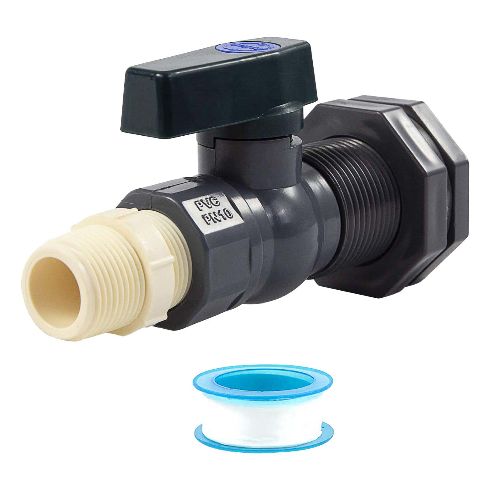Practical Rain Barrel Spigot Kit Thread Seal Tape Hose Adapter Bulkhead ...