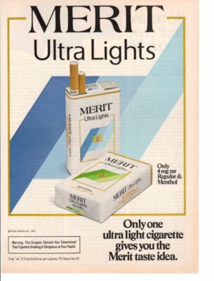 Vintage print ad Tobacco Cigarettes MERIT Ultra Light Gives you Taste ...