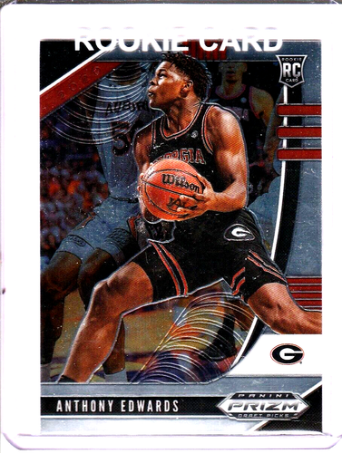 2020 PANINI PRIZM DRAFT PICKS ANTHONY EDWARDS ROOKIE CARD RC #1 EX+ ...
