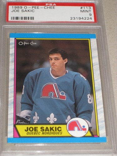 1989 O-Pee-Chee #113 Joe Sakic - Quebec Nordiques HOF Rookie Card PSA 9 ...