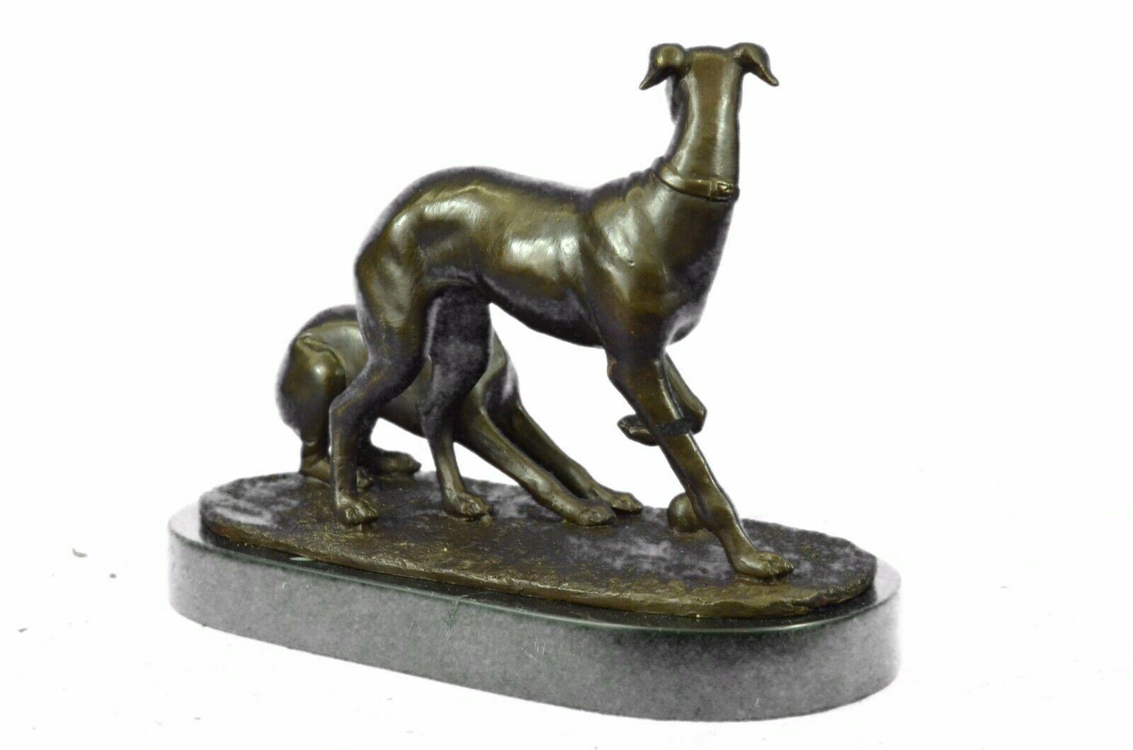 Pj Mene (1810-1879) "two Greyhounds Playing" Argente And Dore bronze ...